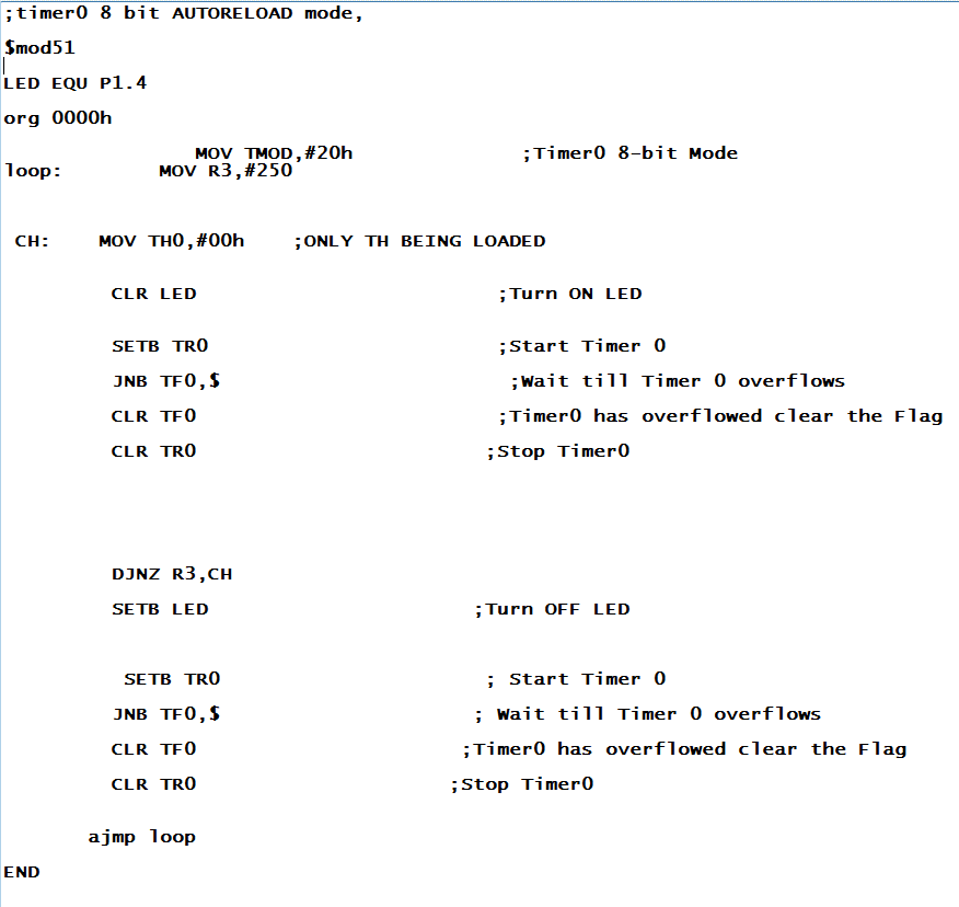 8051 microcontroller LED Blink example - Electronics Tutorial- abc of electronics